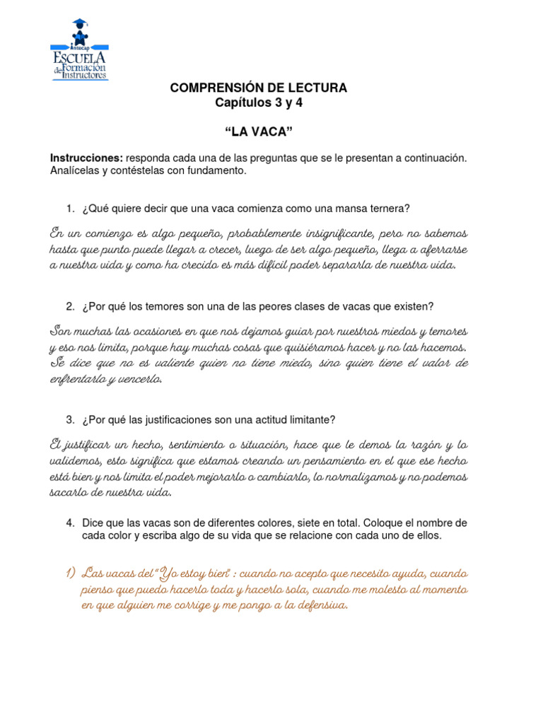 La Vaca 3 y 4 DG | PDF | Estilo de vida
