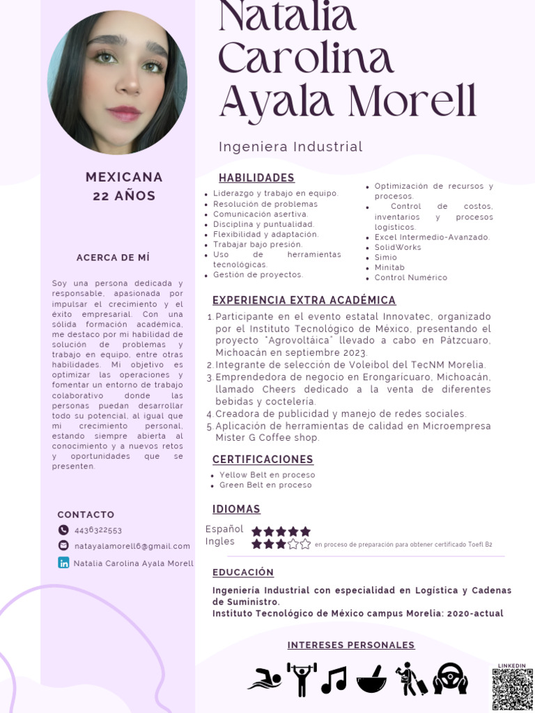 CV Natalia Morell | PDF | Logística | Ingeniería