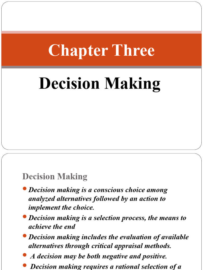 3 Decision Making | PDF | Decision Making | Risk