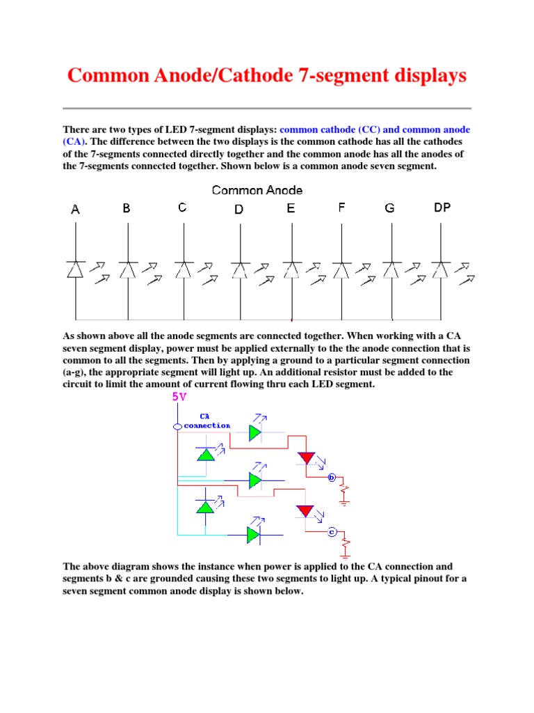 Common Anode vs. Common Cathode Displays | PDF | Science & Mathematics ...