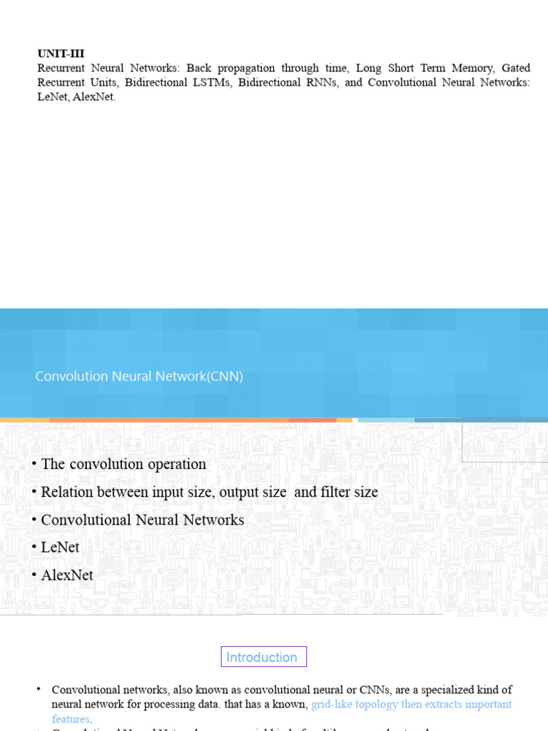 Iii Unit - Deeplearning | PDF | Artificial Neural Network | Algorithms