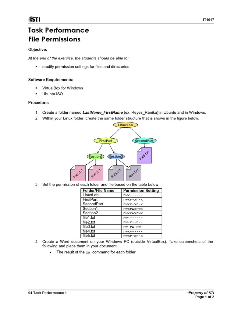 04 Task Performance 1 | PDF | Computer File | Directory (Computing)