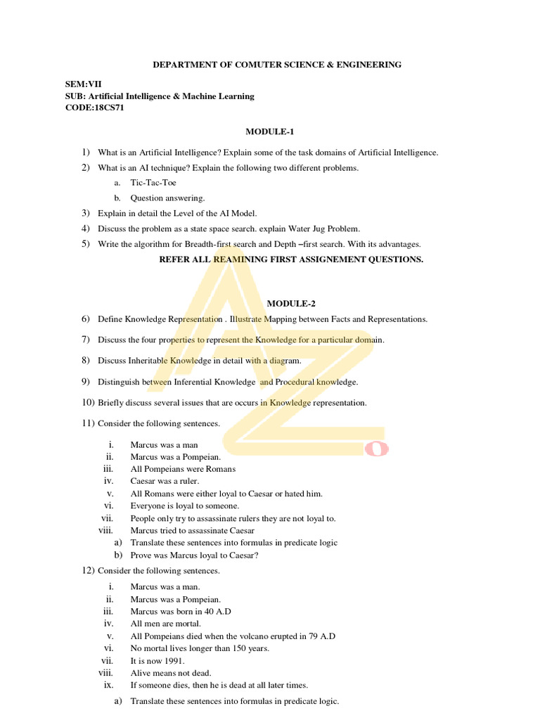 Aiml Imp@Azdocuments - in | PDF | Artificial Intelligence ...