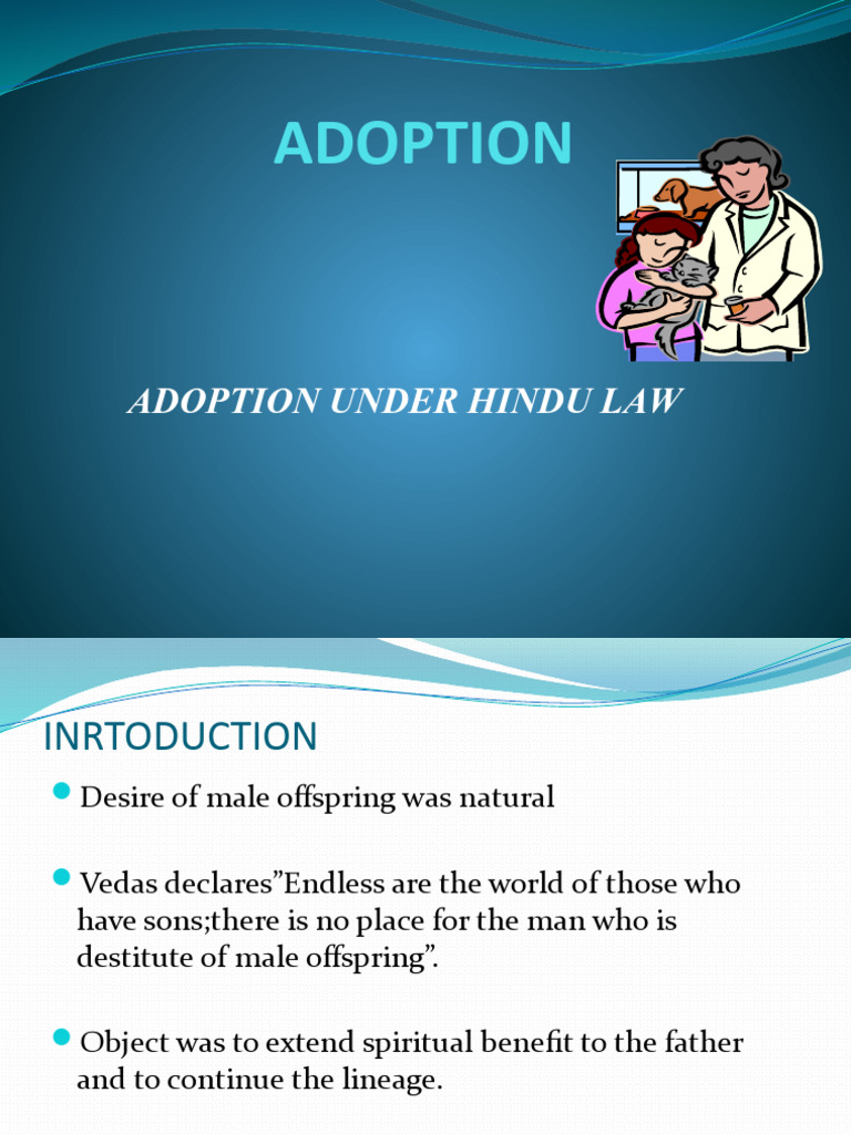 Hindu Adoption Law Overview | PDF | Legal Guardian | Parent