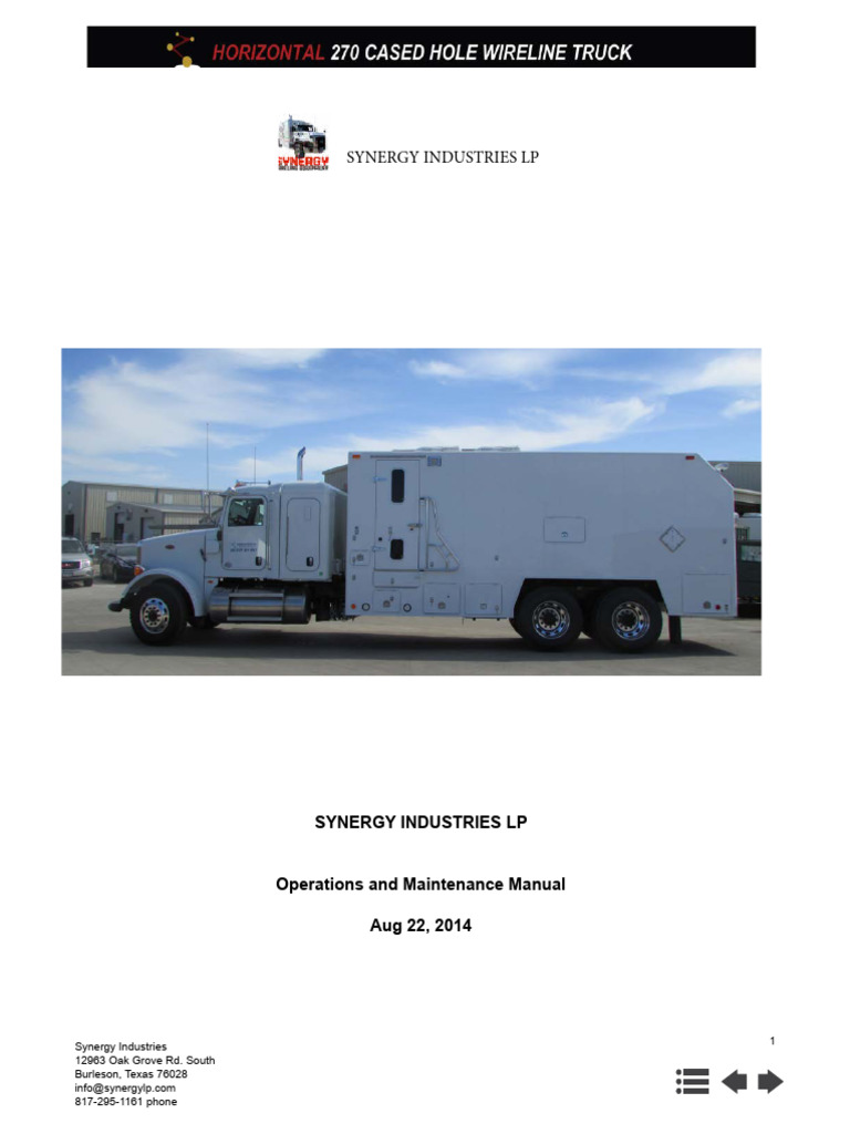 Wireline Unit Manual 1 | PDF | Truck | Leak