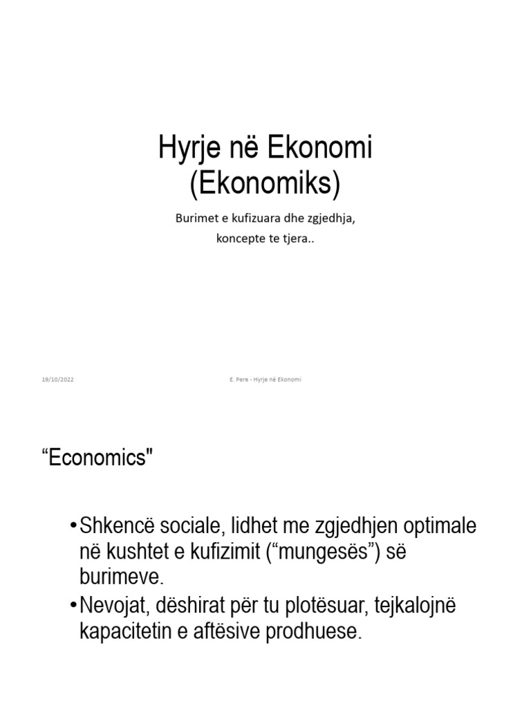 00 - Hyrje Ne Ekonomi | PDF