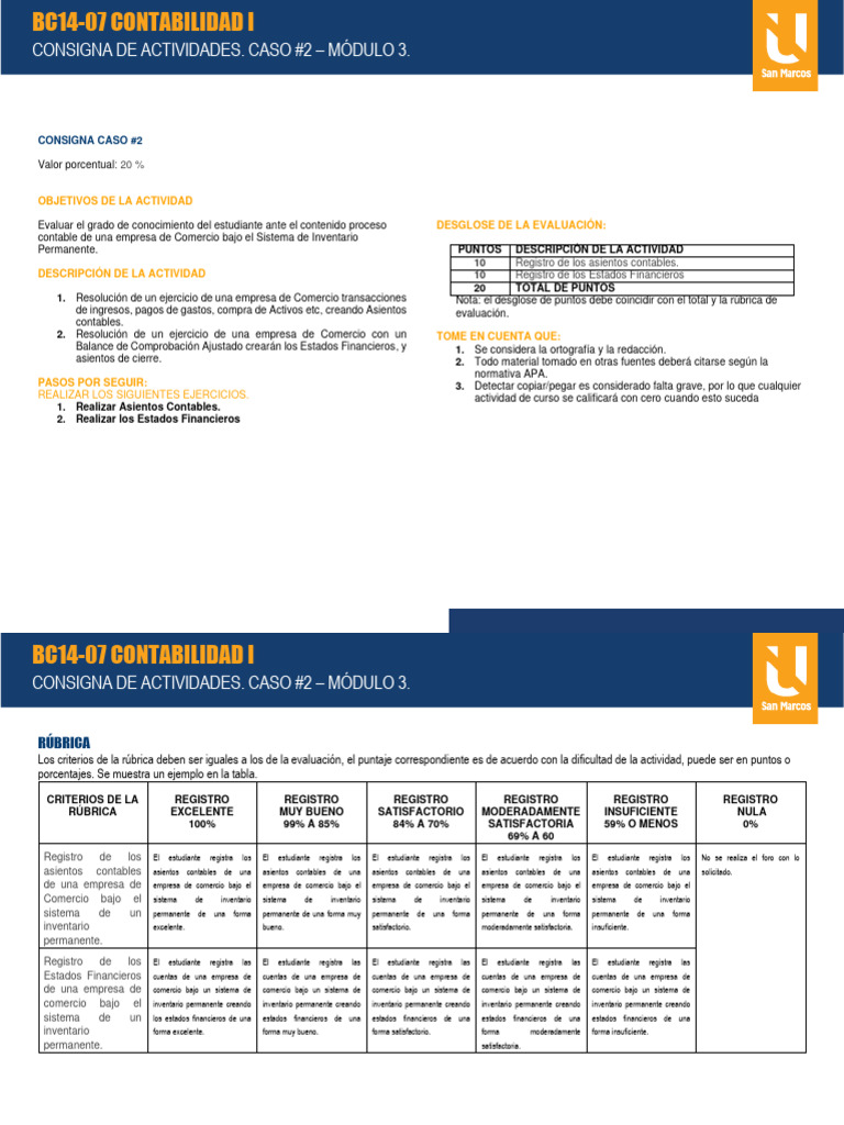 Módulo 3 Consigna Actividad Caso #2 | PDF | Contabilidad | Estado ...