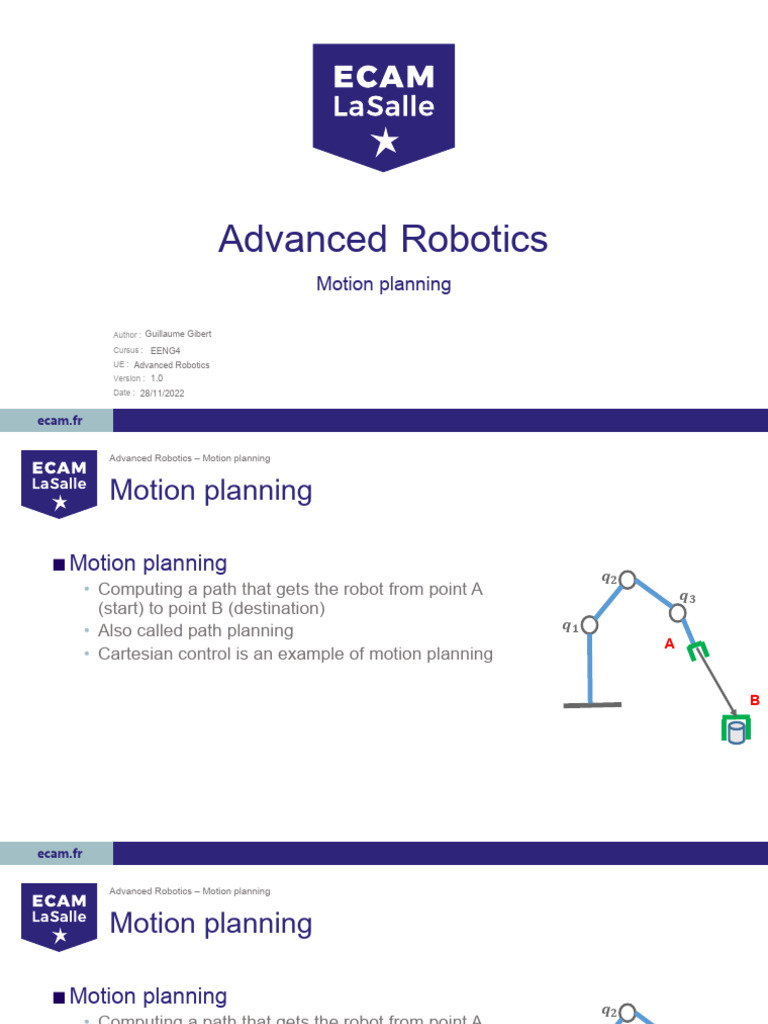1 AdvancedRobotics Motion Planning 2 | PDF | Computer Science ...