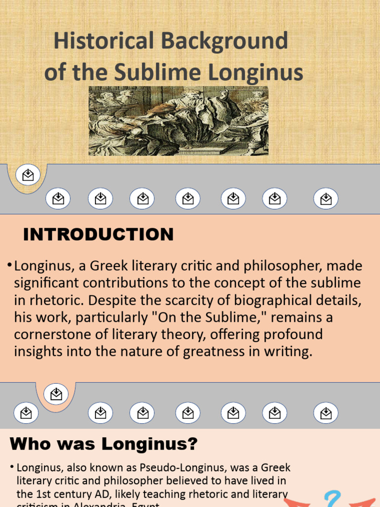 Historical Background of The Sublime Longinus | PDF | Liberal Arts ...