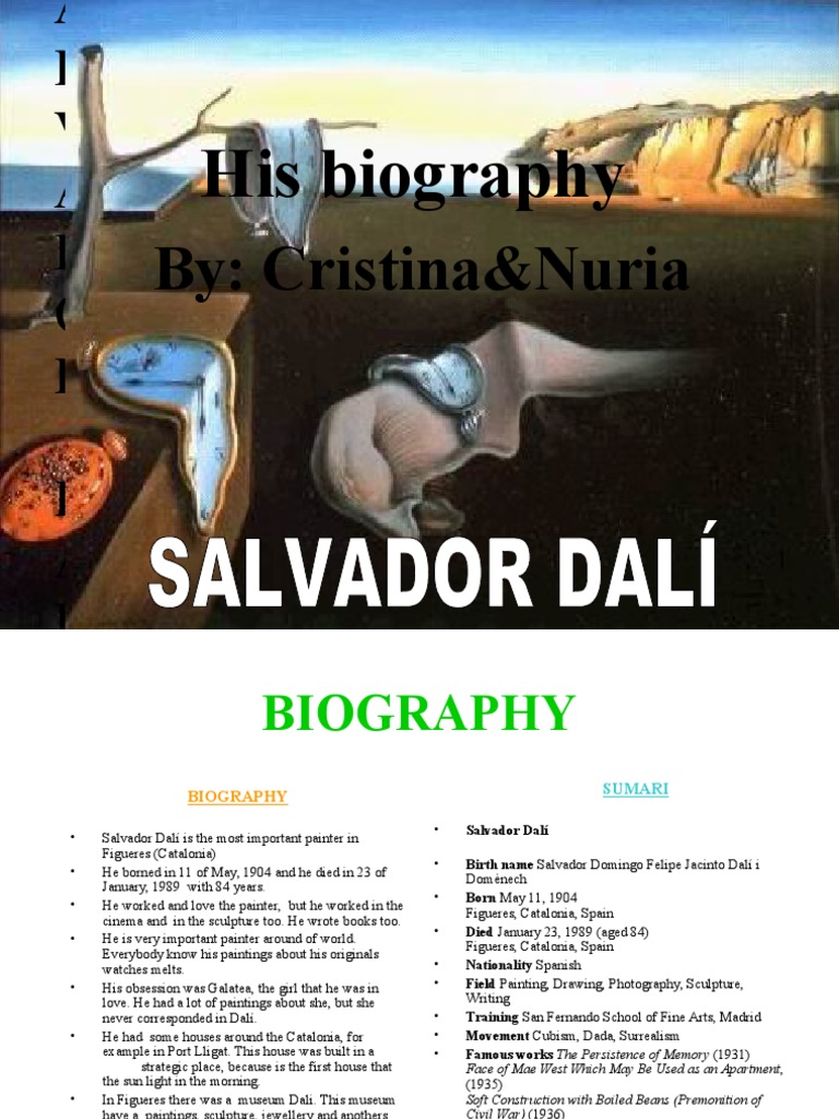 Salvador Dalí: A Brief Biography | PDF | Salvador Dalí | Plastic Arts