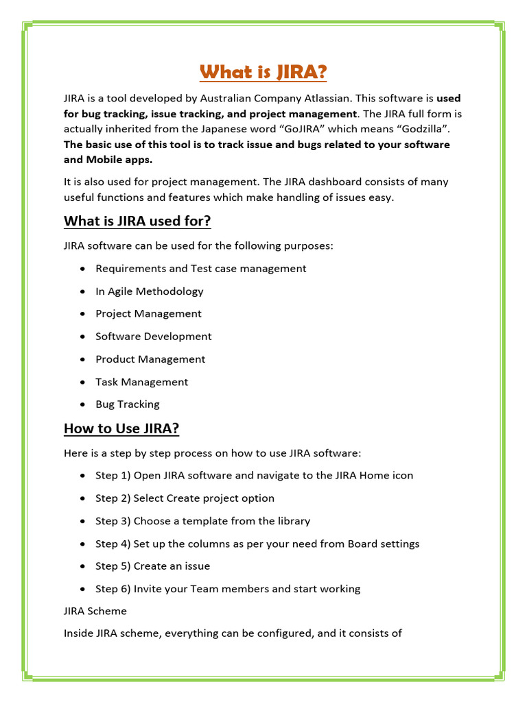 Jira Notes | PDF | Scrum (Software Development) | Agile Software ...