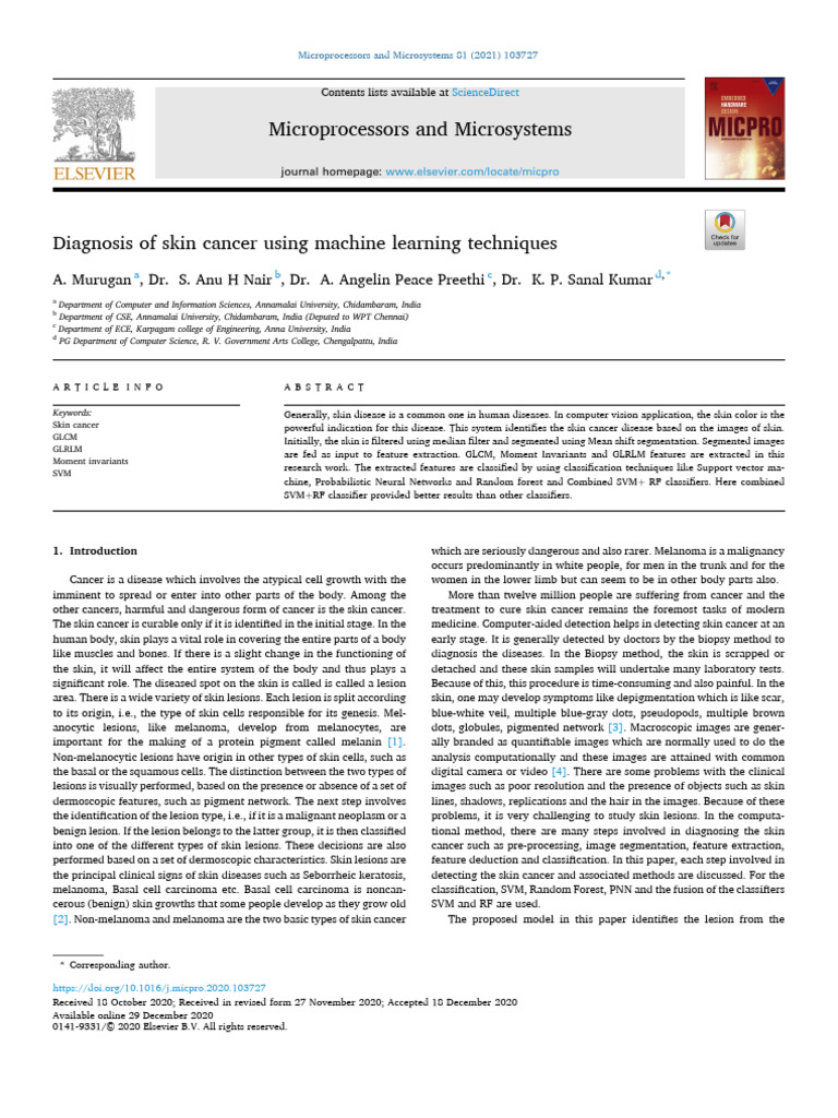 J Micpro 2020 103727 | PDF | Support Vector Machine | Sensitivity And Specificity