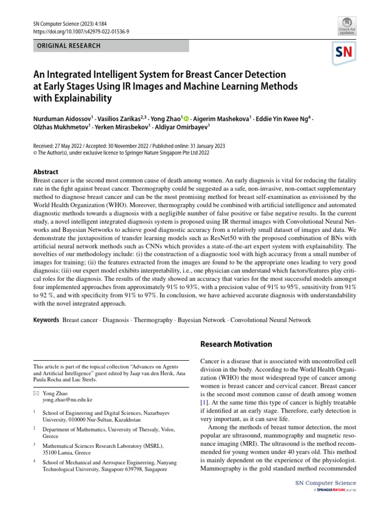 s42979-022-01536-9 | PDF | Receiver Operating Characteristic | Sensitivity And Specificity
