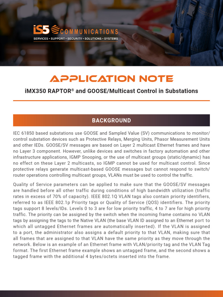 Application Note iMX350 RAPTOR and GOOSE Messaging | PDF | Network ...