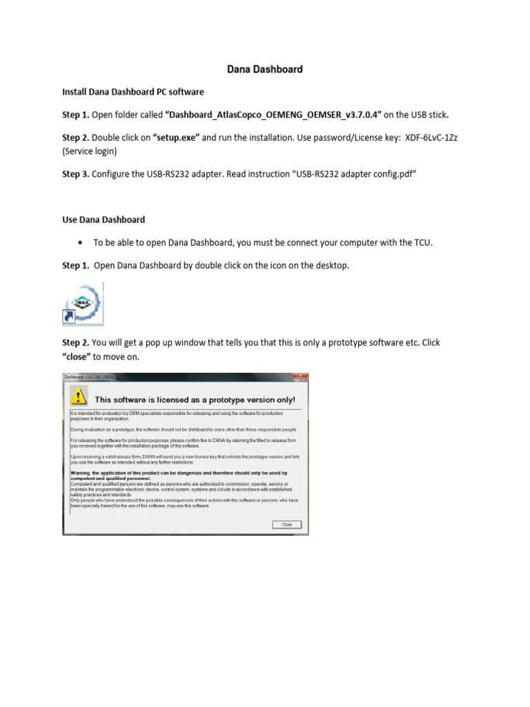 Install Dashboard Pdf
