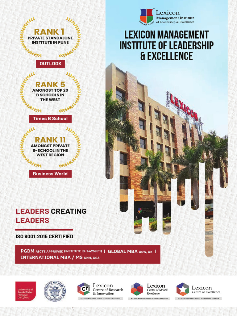 Lexicon Management Institute of Leadership and Excellence | PDF | Analytics | Master Of Business ...