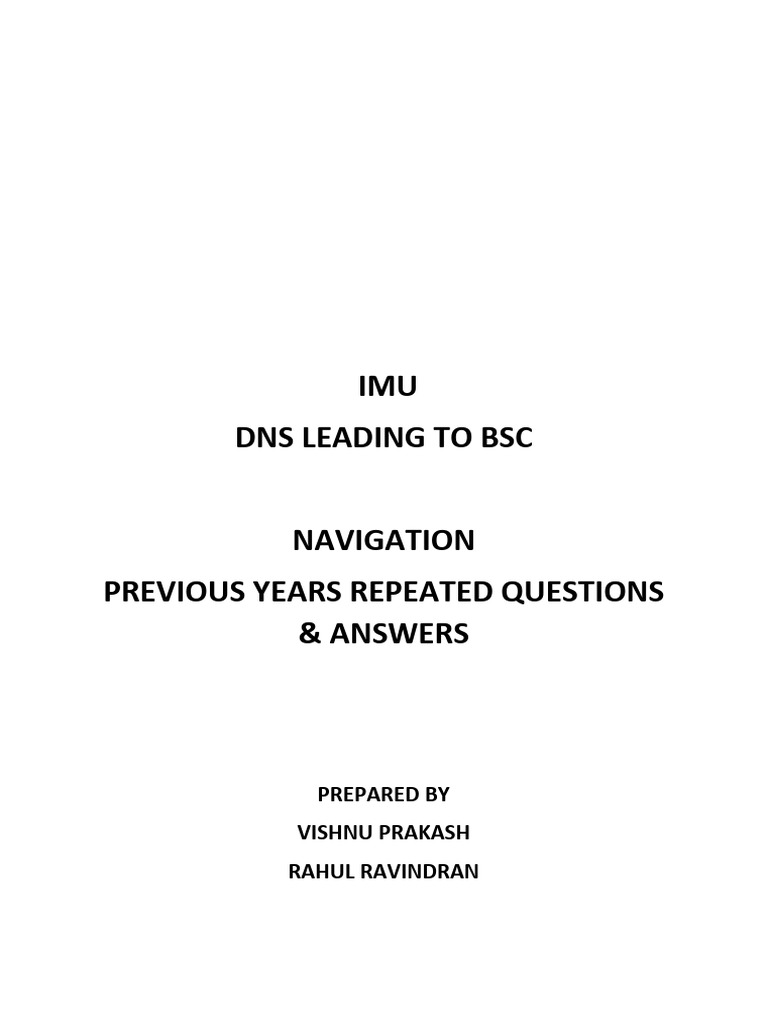 Navigation Imu-Bsc Prevzzz-Imp | PDF | Maritime Pilot