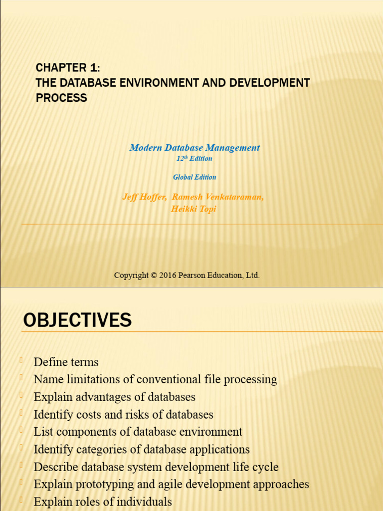 Ch01 - The Database Environment and Development Process | PDF | Databases | Software Development ...