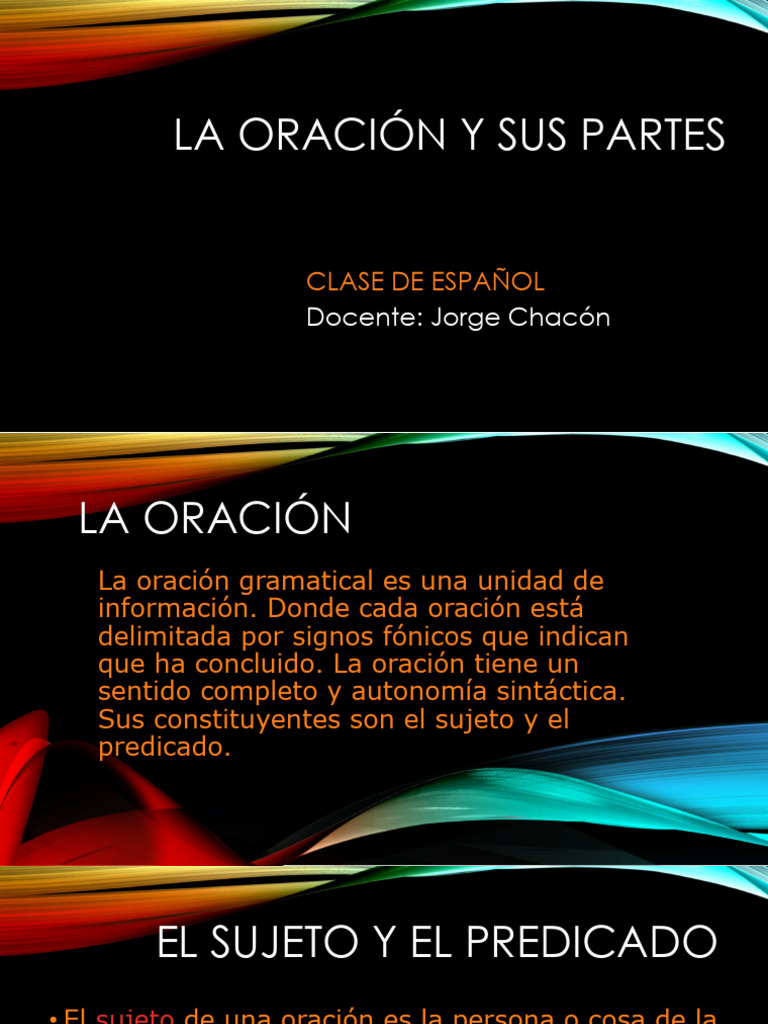 Partes de la Oración: Sujeto y Predicado | PDF