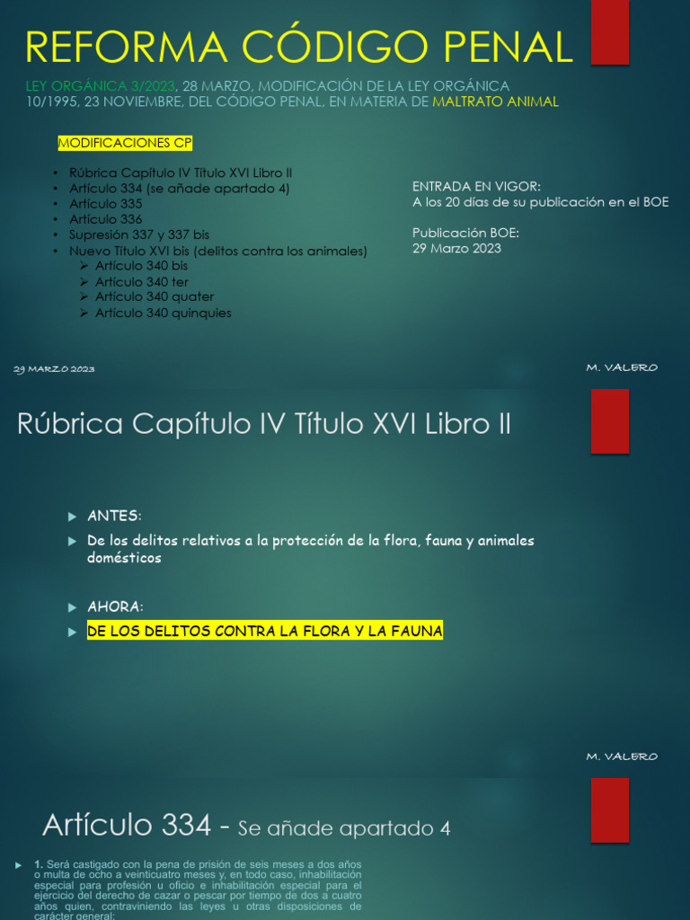 Reforma Penal: Protección Animal | PDF | Castigos | Justicia