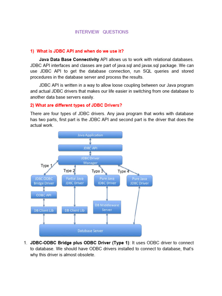 Jdbcquestions | PDF | Databases | Information Technology Management