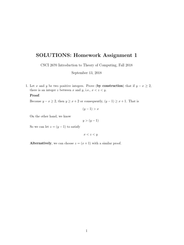 2670HW1 Solutions | PDF | Mathematics | Discrete Mathematics