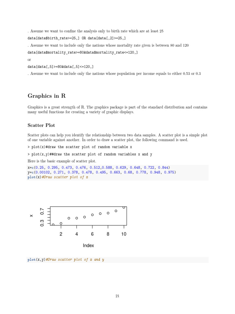 Matematika BAB 5 Graphic in R | PDF | Cartesian Coordinate System ...