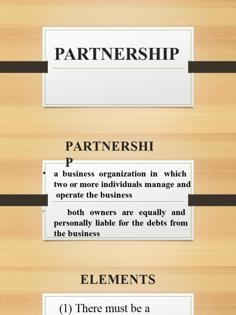Partnership | PDF | Partnership | Limited Partnership