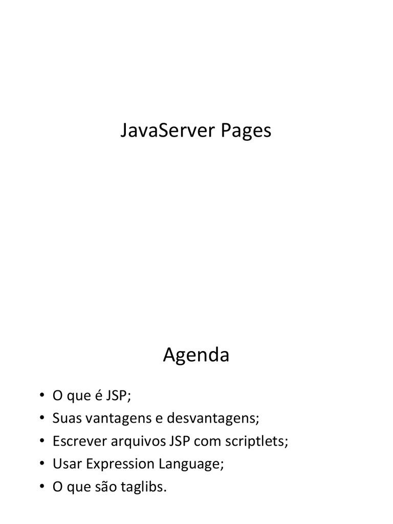 JSP | PDF | Páginas do servidor Java | Plataforma Java