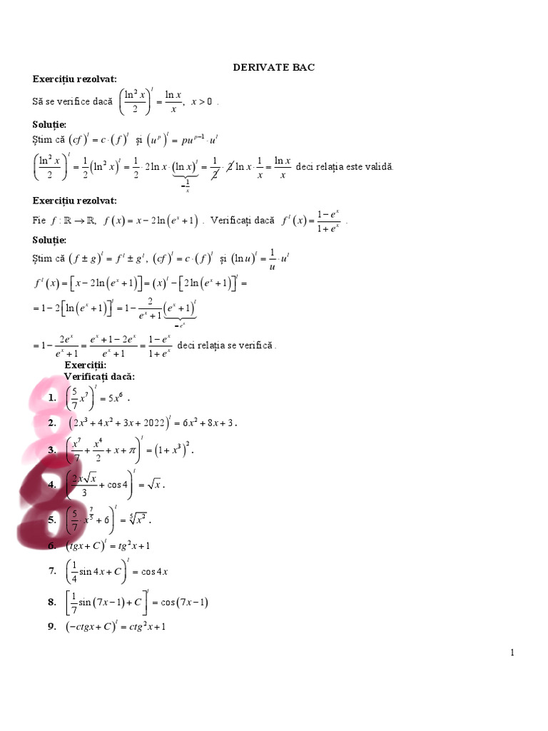 Derivate Bac | PDF