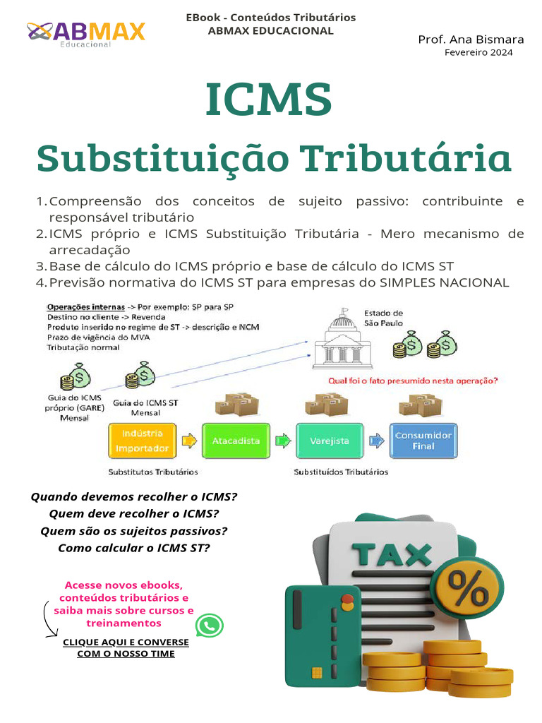 Ebook - ICMS Substituição Tributária - ABMAX EDUCACIONAL - Fev.2024 ...