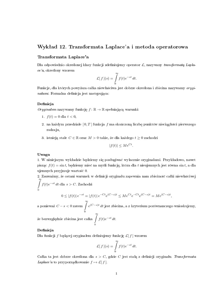 Transformata Laplacea | PDF