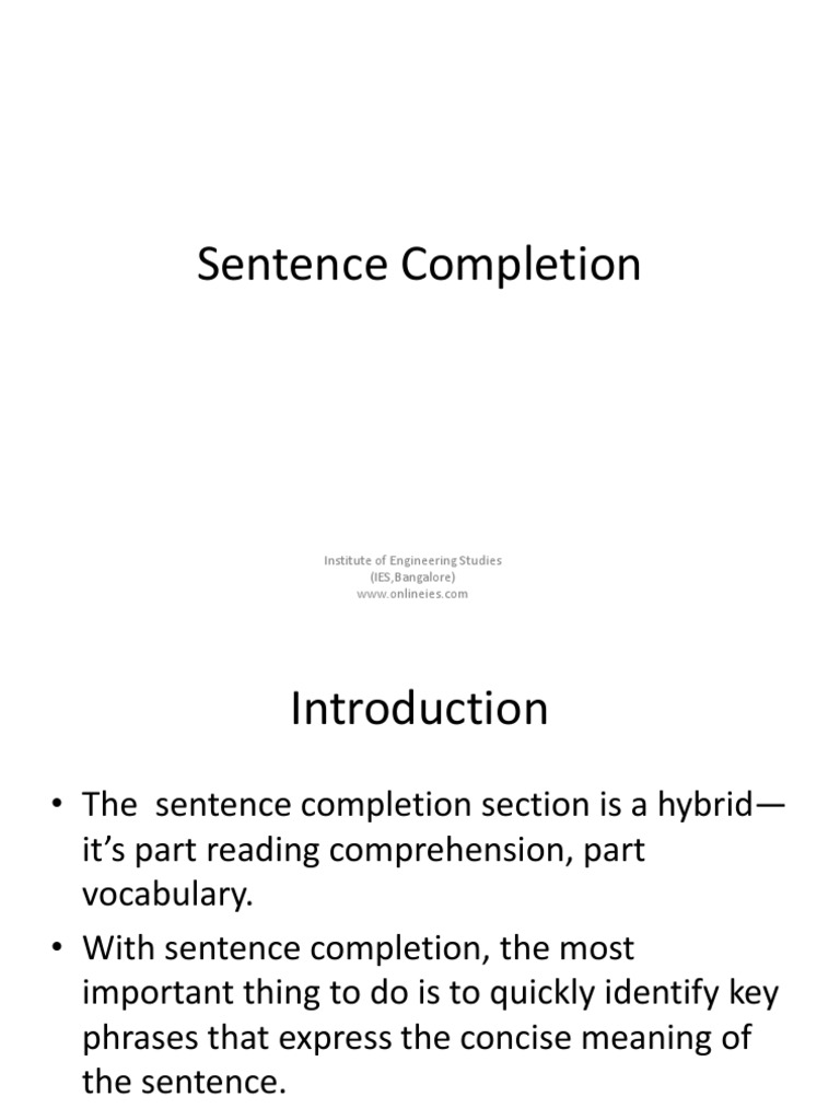 Sentence Completion Material | PDF | Alternative Medicine | Phrase