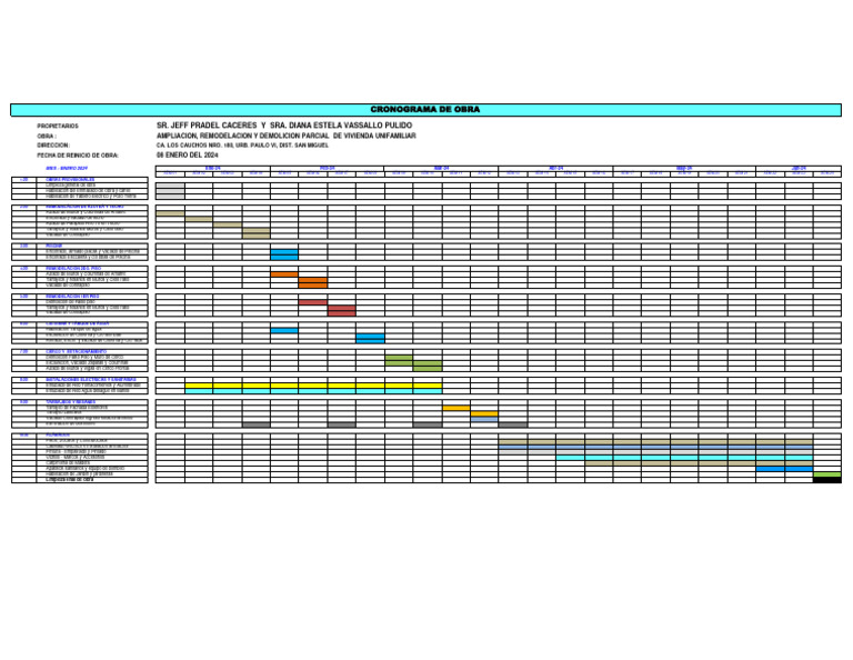 06_cronograma de Obra 2024 | PDF