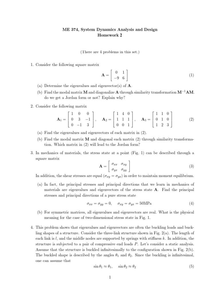 374_HW2 | PDF | Stress (Mechanics) | Buckling