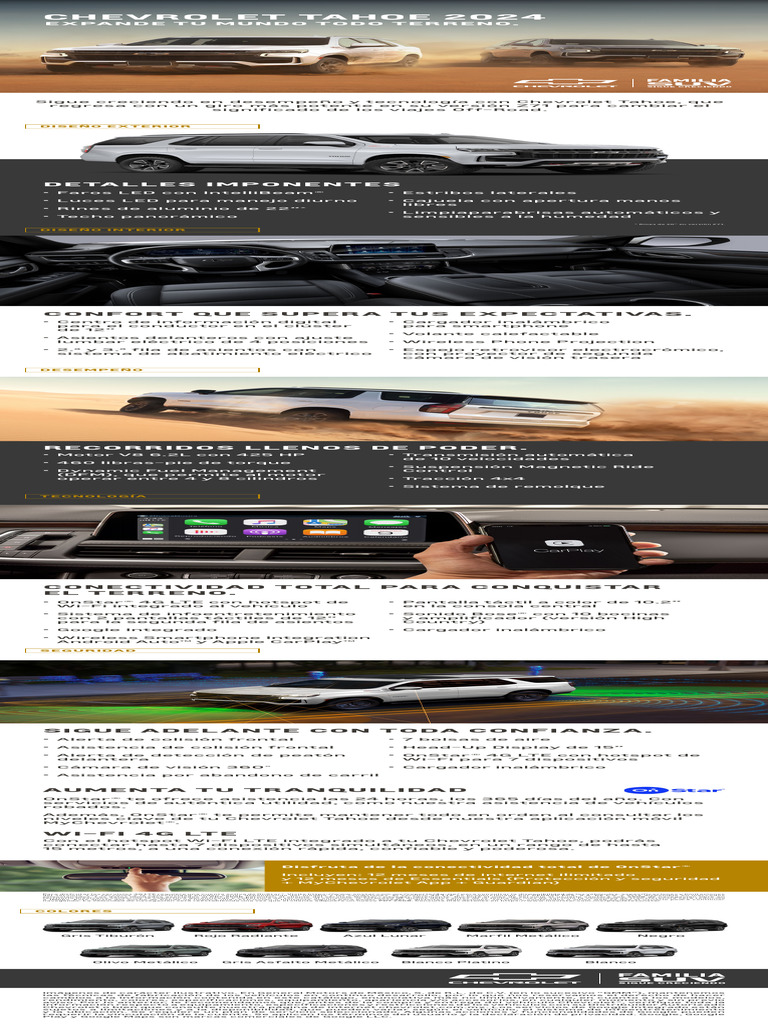 2024-tahoe-catalogo | PDF | Lte (Telecomunicaciones) | Aplicación movil