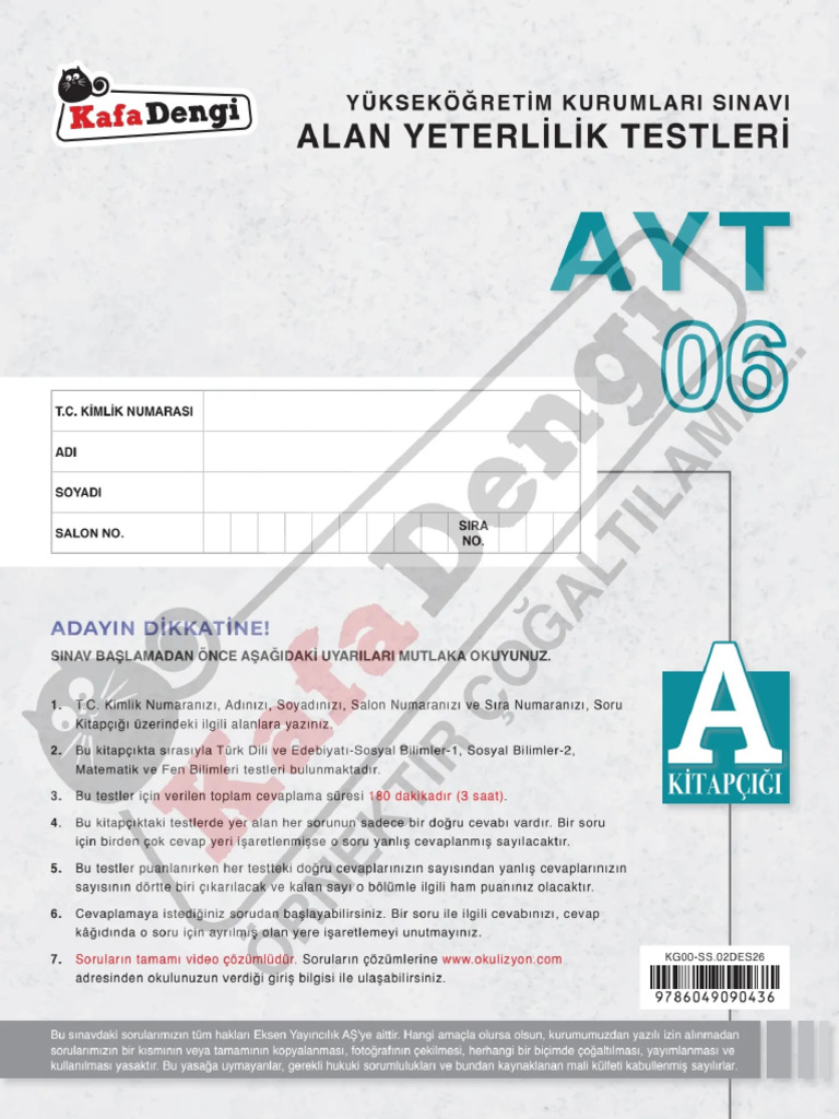 @pdfcommunity KAFA DENGİ AYT 6 | PDF