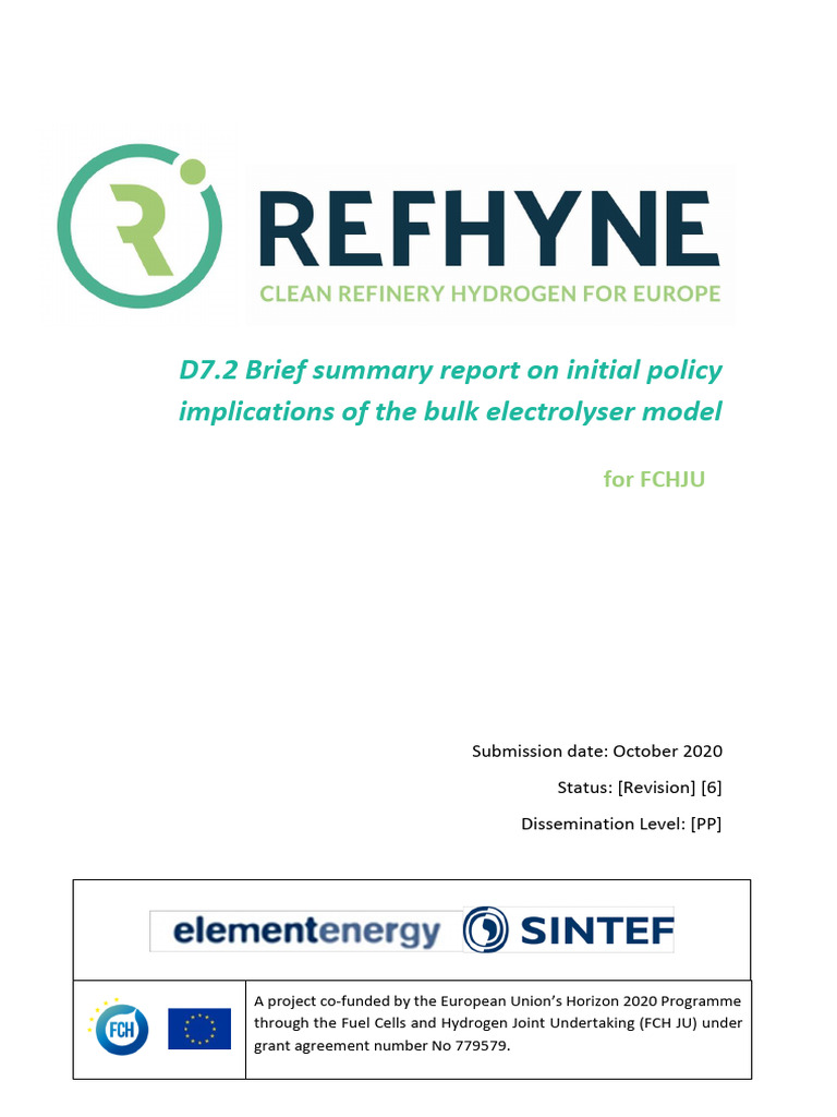 D7.2 Report v7.0 Clean | PDF | Renewable Energy | Hydrogen