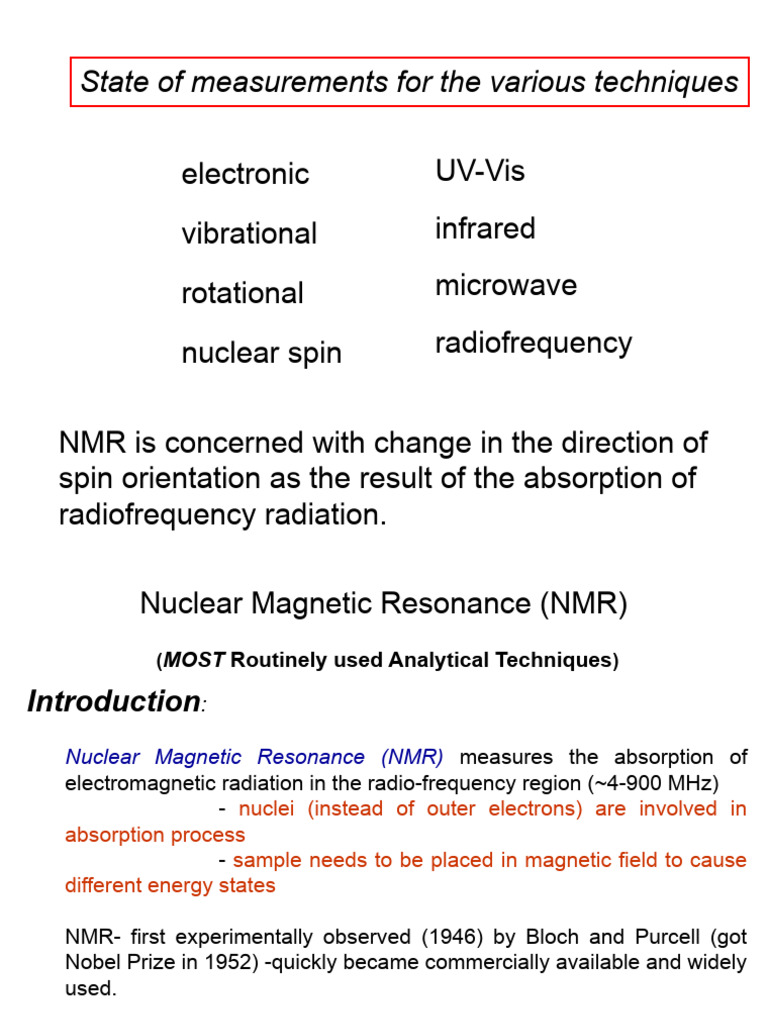 NMR Lectures (Dr. G. B. Shah) | PDF | Nuclear Magnetic Resonance | Nuclear Magnetic Resonance ...