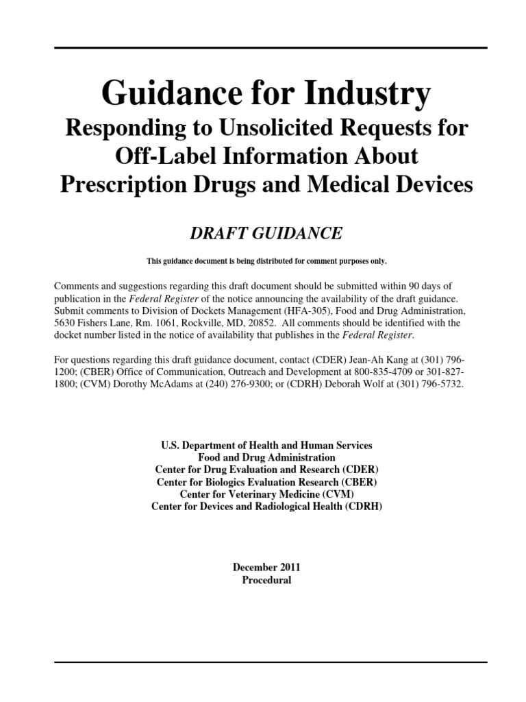 Guidance For Industry | PDF | Federal Food | Food And Drug Administration