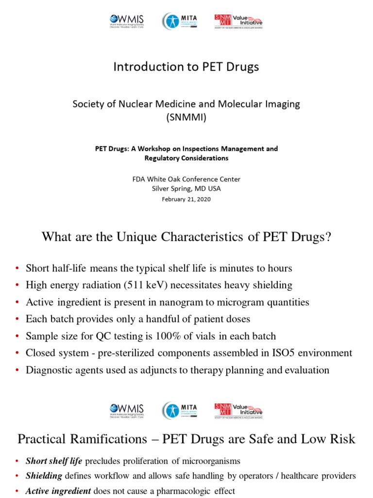 PET Drug Workshop Insights | PDF | Medical Imaging | Positron Emission ...