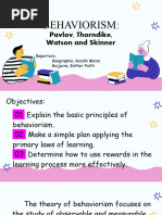 Behaviourism Theory by B.F Skinner PDF | PDF | Reinforcement | Behaviorism