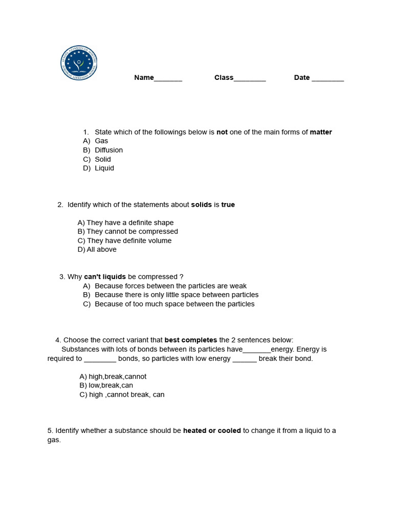 Underperforming Students' Exam | PDF | Redox | Chemistry Underperforming Students' Exam | PDF | Redox | Chemistry