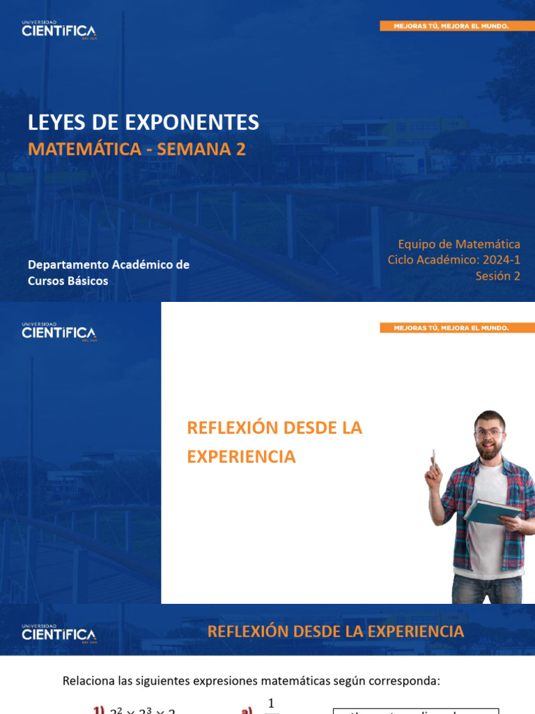 Matemática Sem-02 2024-1 | PDF | Exponenciación | Multiplicación