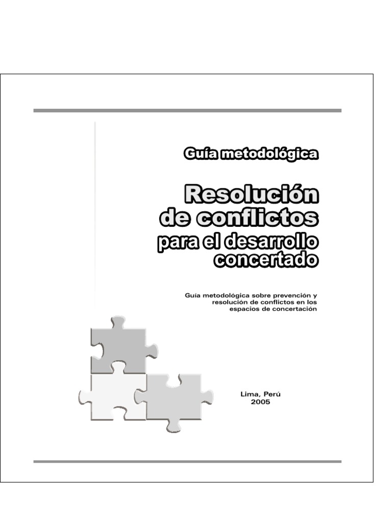 Guia Resolucion de Conflictos | PDF | Conflicto (proceso) | Democracia