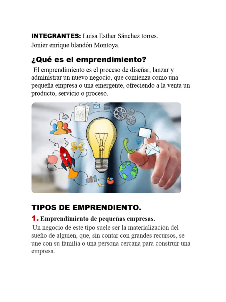 Qué es el emprendimiento | PDF | Iniciativa empresarial | Innovación