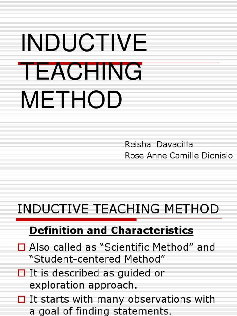 Inductive Teaching Method | PDF