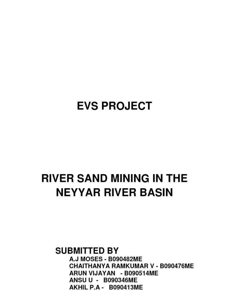 Sand Mining Project | PDF | Sediment | River