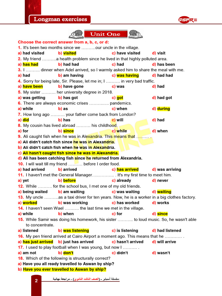 0 Longman 3rd Sec - Units 1-12 - Answers | PDF | Moon