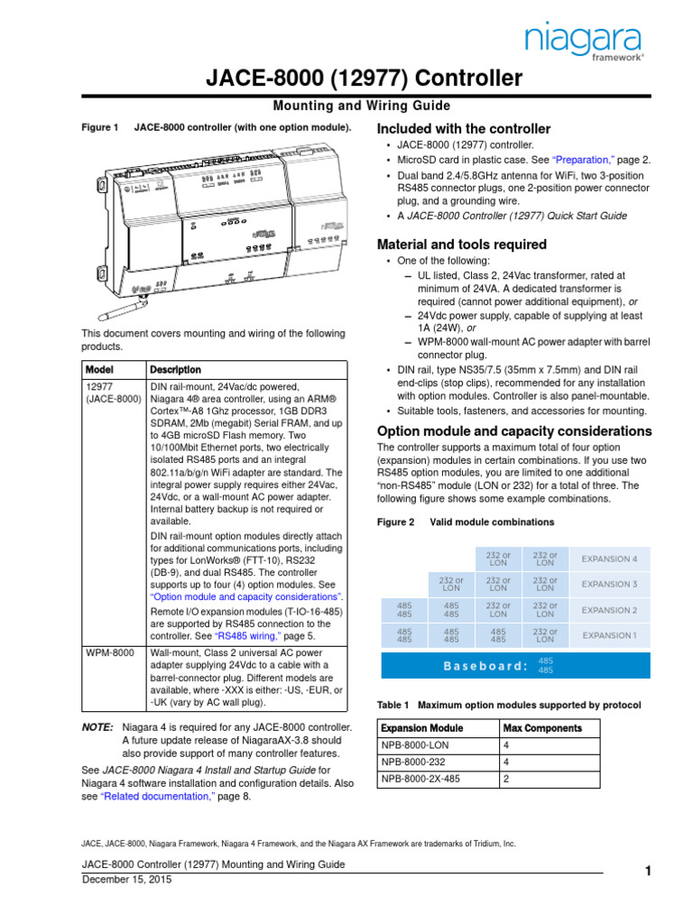 JACE 8000 - MTG Wiring Guide | Download Free PDF | Usb Flash Drive | Wi Fi